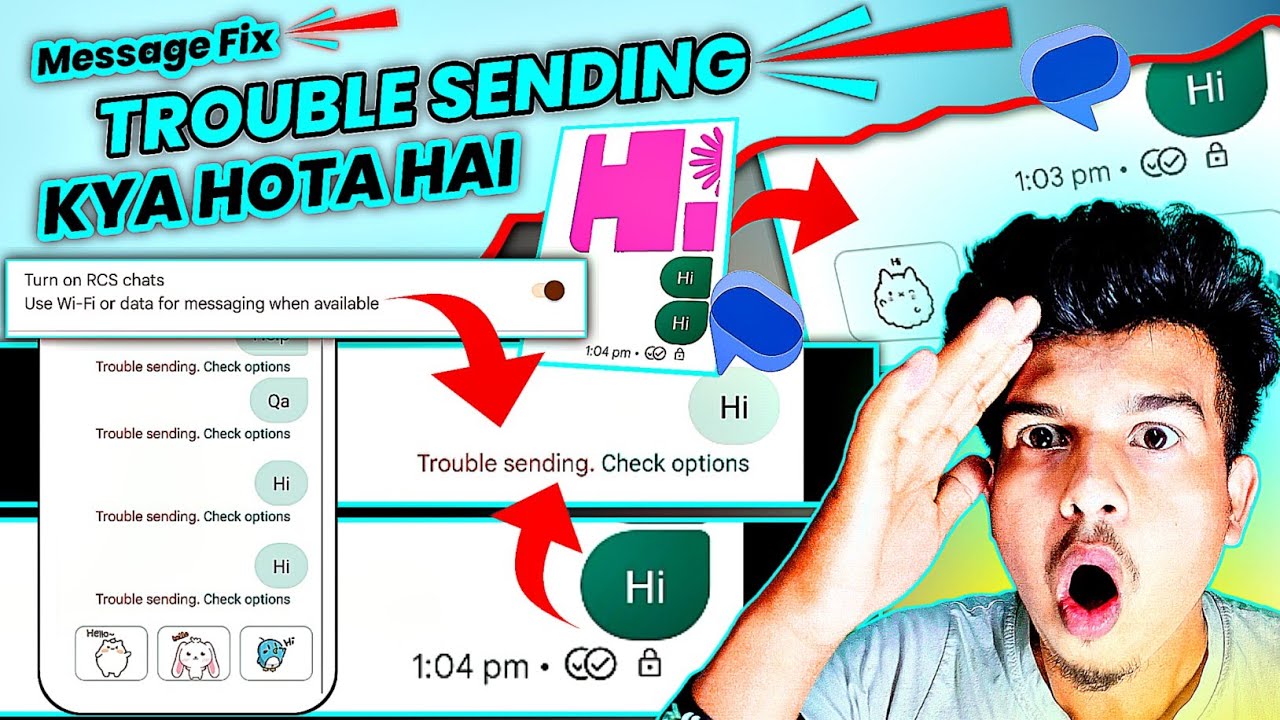 Trouble sending check Options message | Rcs chat meaning | Trouble ...