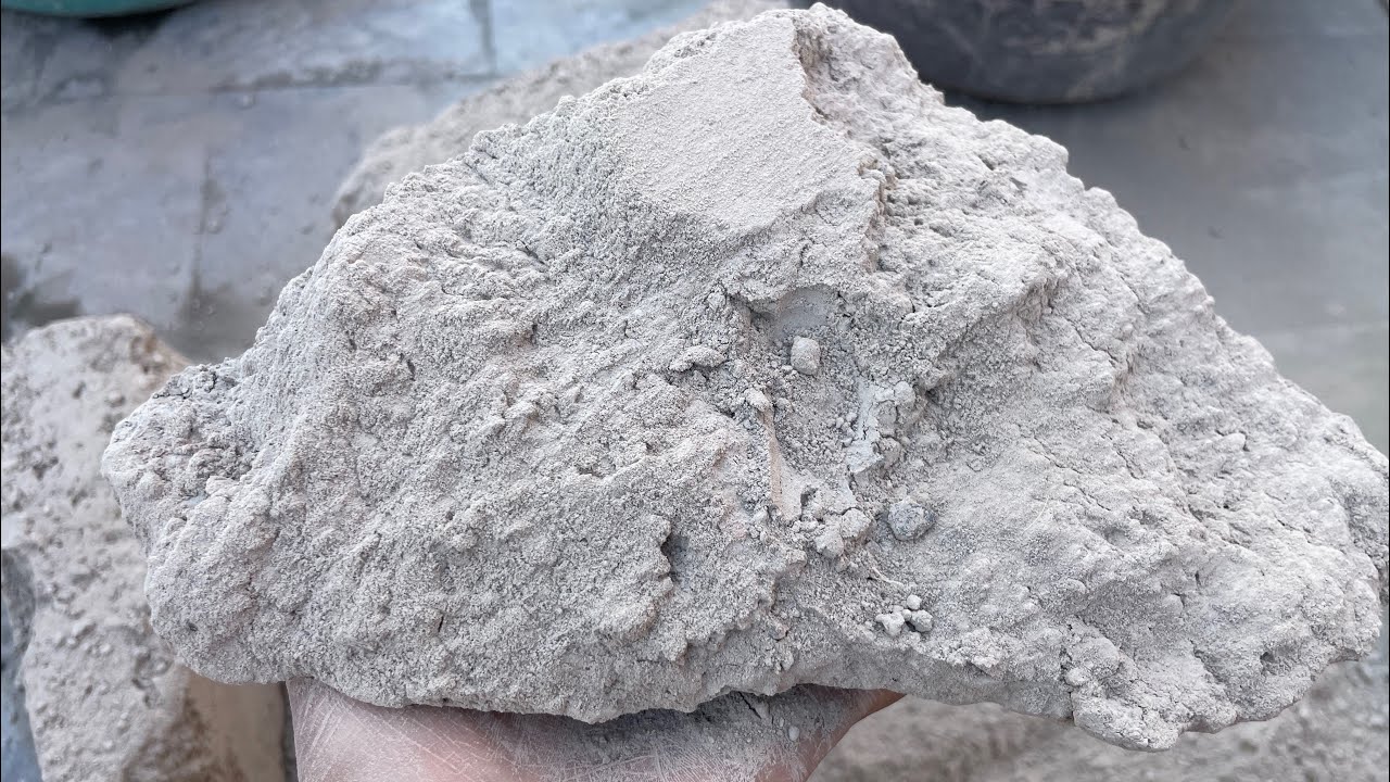 New White Concrete Mud Super Satisfying Softest Crumbling ASMR - YouTube