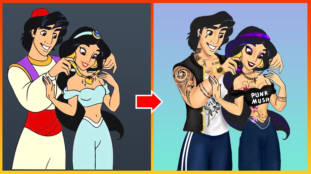 Princess Jasmine Aladdin Glow Up Into Bad Boy, Bad Girl - Disney ...