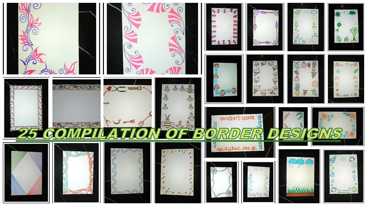 25 Simple & Easy Compilation Of Border Design For Project /paper border ...