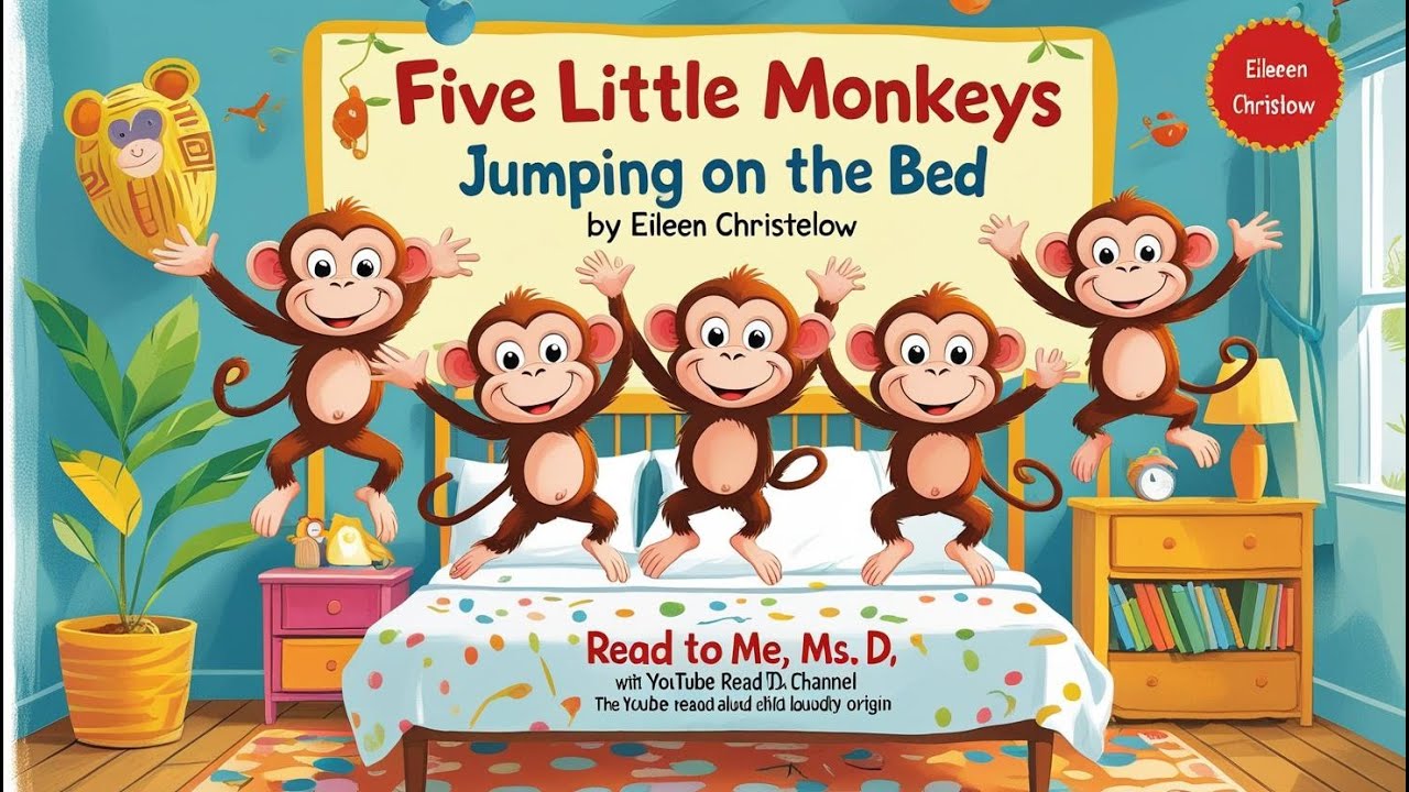 📚 Five Little Monkeys Jumping on the Bed by Eileen Christelow - YouTube