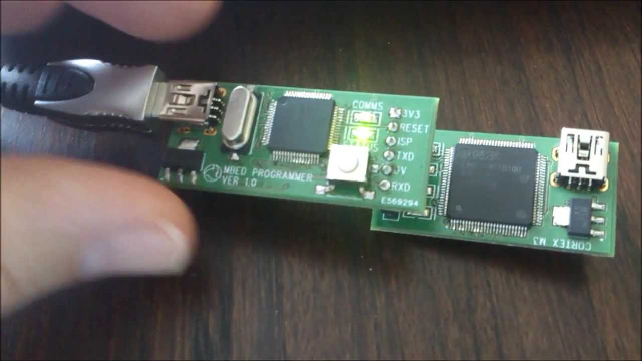 Custom mbed ISP programmer - YouTube