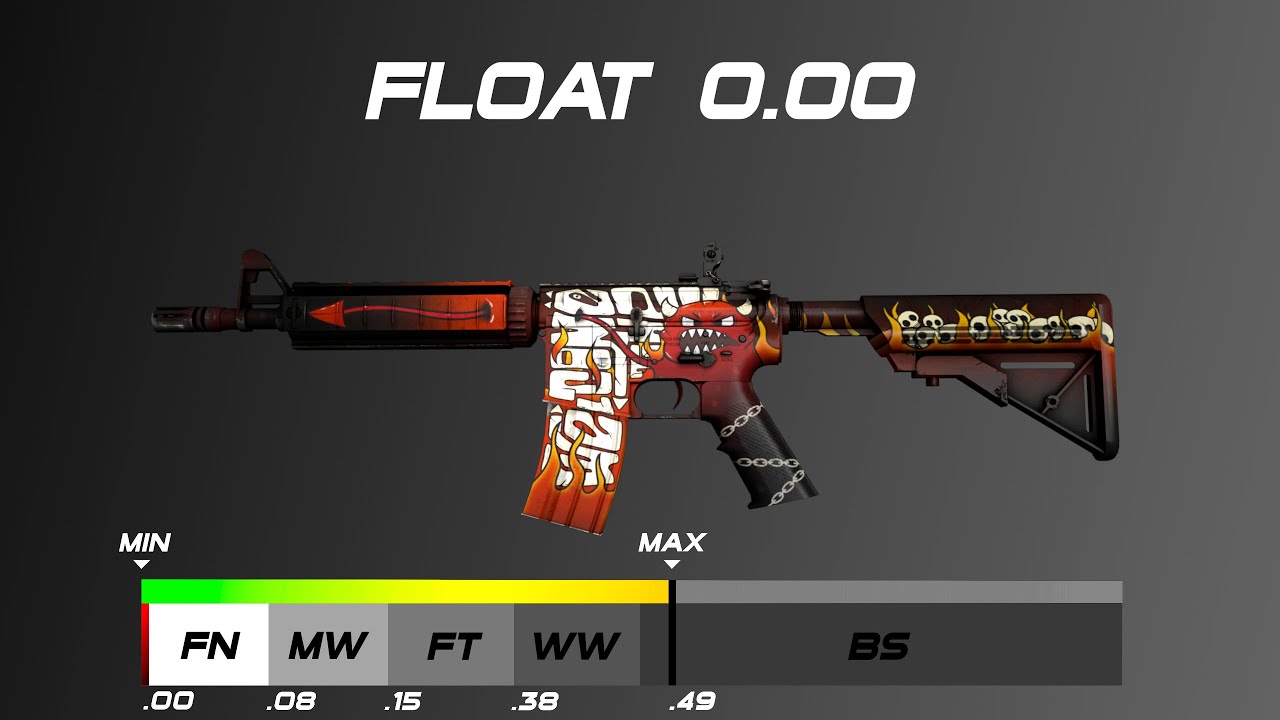 CSGO M4A4 | Hellfire - Skin wear/float - YouTube