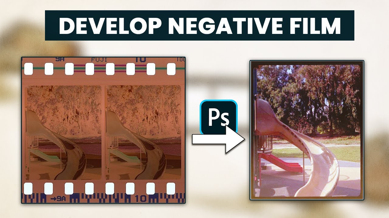 Develop Your Negative Film at Home in Photoshop | Quick & Simple - YouTube