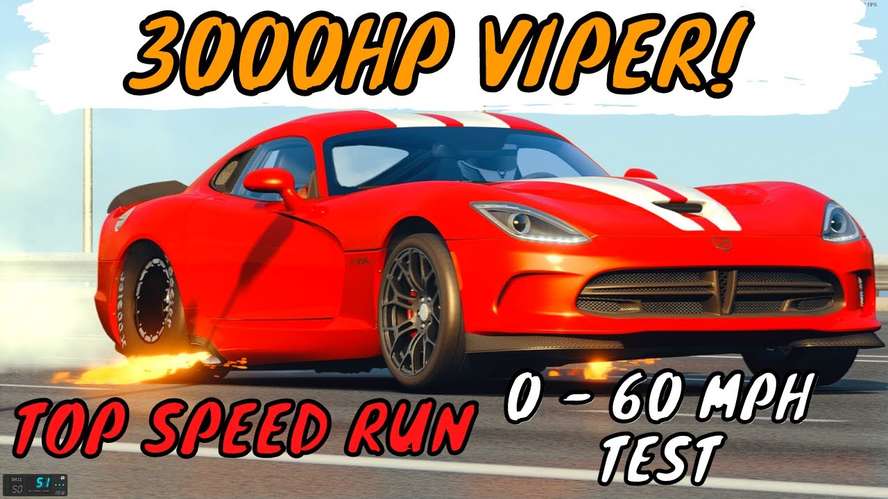 3000HP Viper Top Speed Run / 0 - 60mph Test | Assetto Corsa | - YouTube