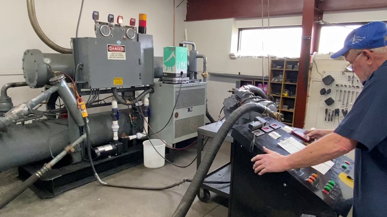 American Hermetics Test Chiller on R421A - YouTube