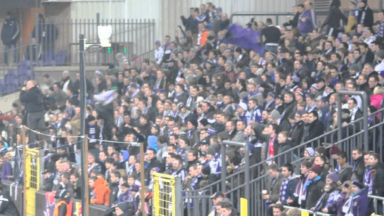 Mauve Army Cofidis Cup Semi Final Anderlecht-Gent Atmosphere during the ...
