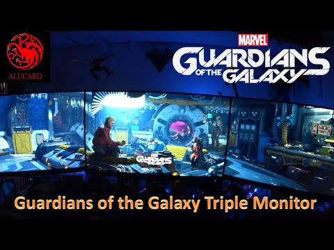 Guardians of the Galaxy Triple 27 inch monitor - YouTube