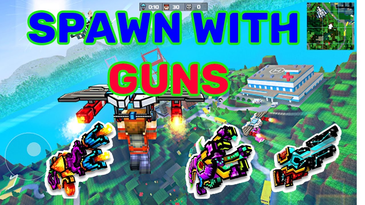This glitch lets you SPAWN WITH GUNS, in battle royale!!! Pixel Gun 3D ...