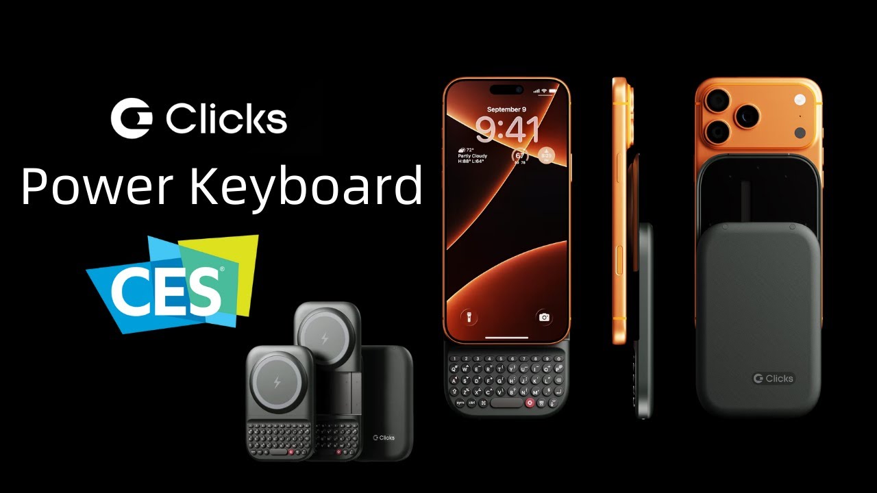 Clicks Power Keyboard: Universal Physical Keyboard for Any Phone - YouTube