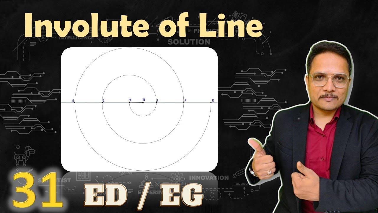 Involute of Line | Engineering Curves | Engineering Drawing ...