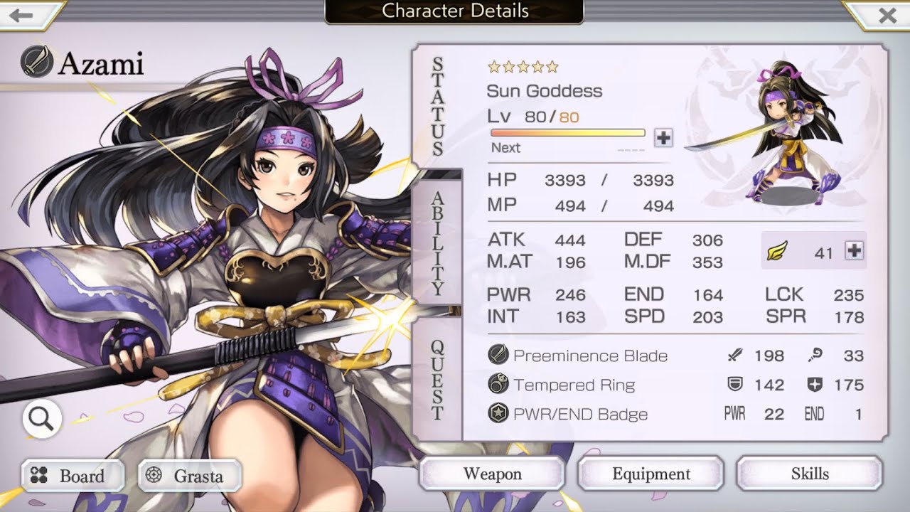 Another Eden Global Azami 5* WITH Manifest Weapon - Review, Skills And ...