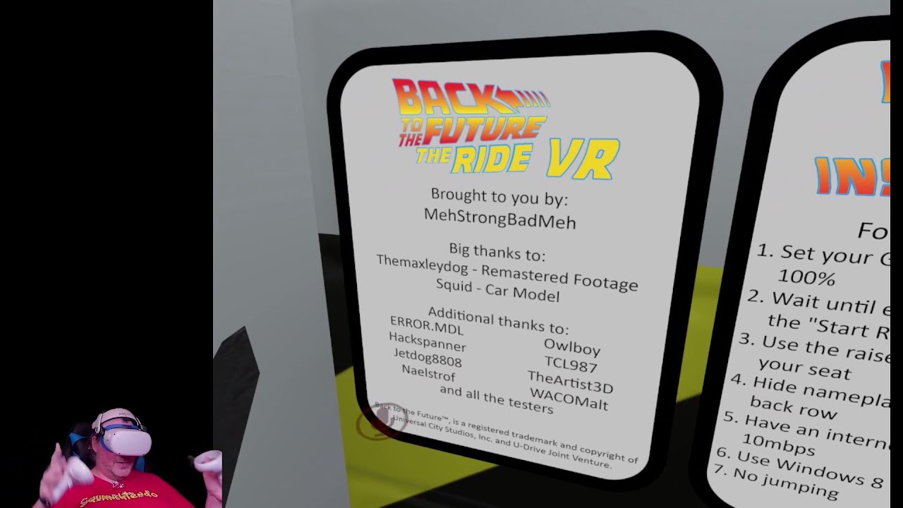 Back to the Future the Ride Two Different Spins on a VR recreation on Quest 2 - YouTube