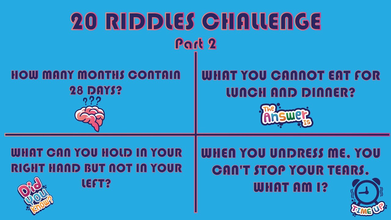 20 Riddles Challenge | Part 2 | Only for Genius | #riddle_challenge # ...