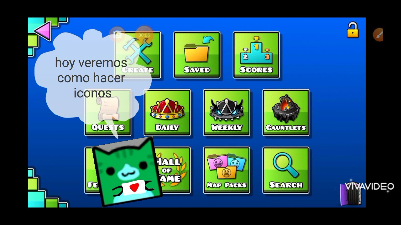 como hacer cubos en geometry dash - YouTube