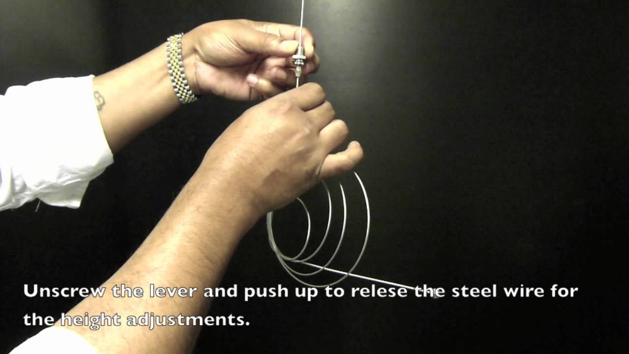 suspension steel rope wire Cord Grip grip - YouTube