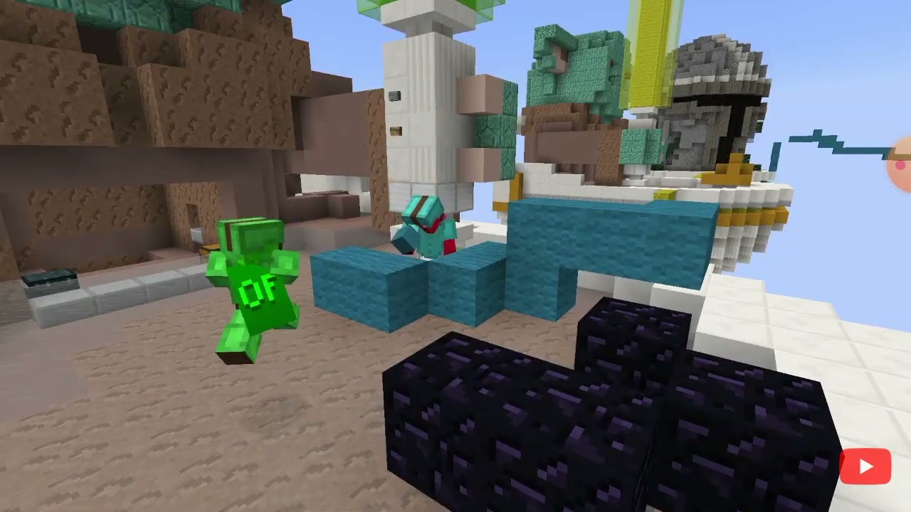 Typowy noob w bed wars #Minecraft - YouTube
