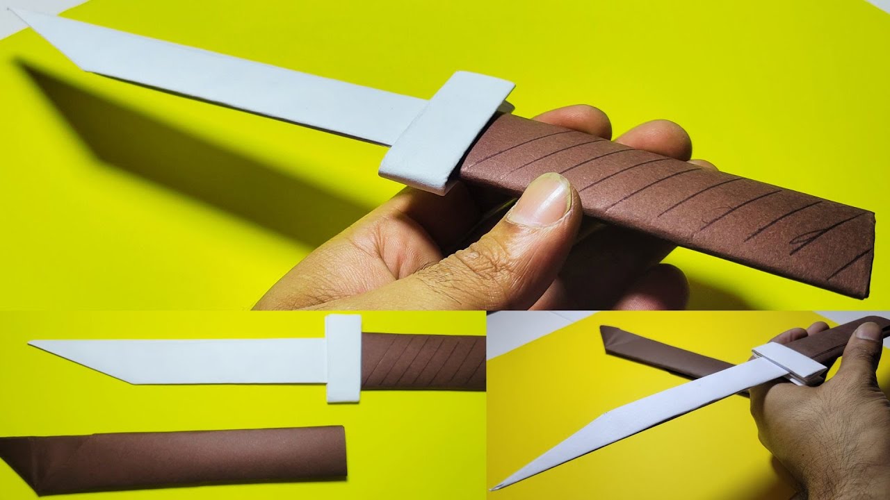 Paper Sword / How To Make Easy Paper Knife For Kids / Craft Ideas ...