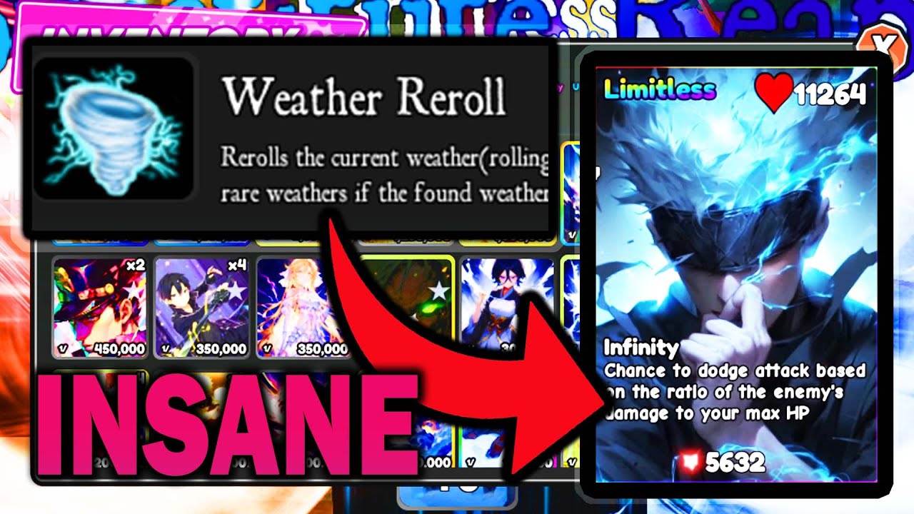 GETTING INSANE STUFF USING WEATHER REROLLS In Anime Card Battle! - YouTube