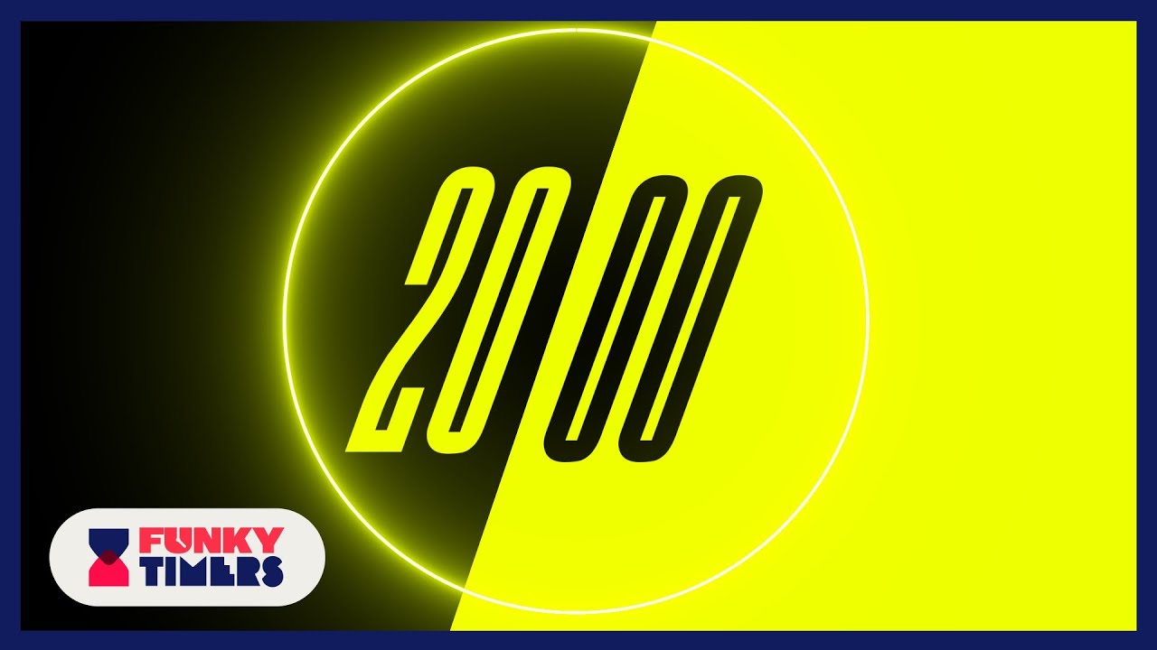 20 Minute Colorful Yellow Countdown Timer with Relaxing Music - YouTube