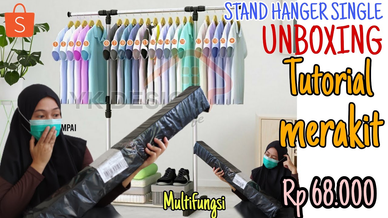Shopee haul standing hanger | rak pakaian multifungsi | room decor ...