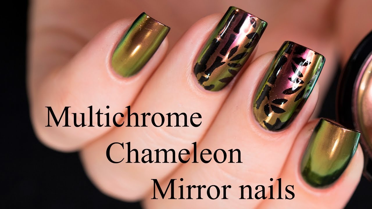 Multichrome Chameleon Nails Tutorial - YouTube