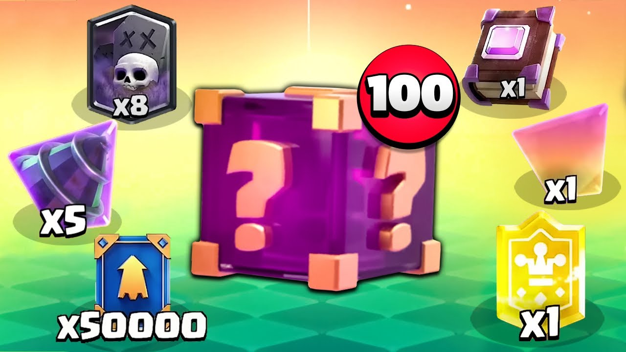 ABRO 100 NUEVOS LUCKY BLOCKS en Clash Royale - YouTube