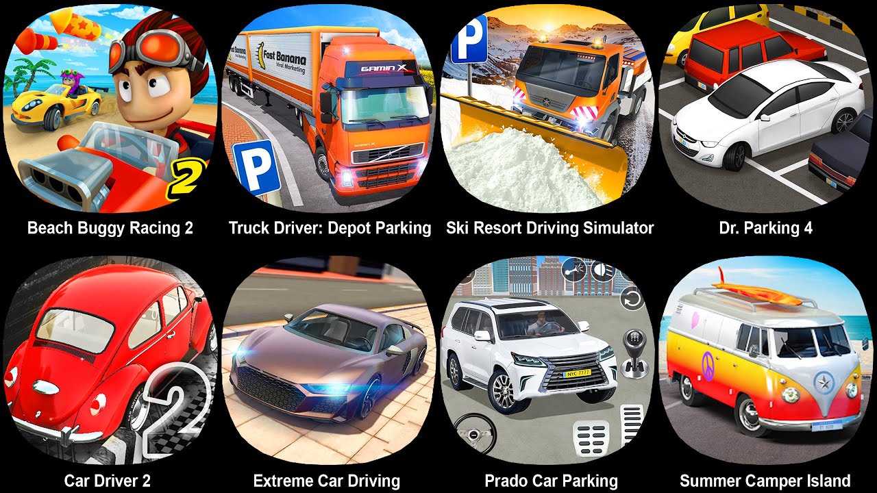 Beach Buggy Racing 2,Truck Driver: Depot Parking,Ski Resort Driving ...