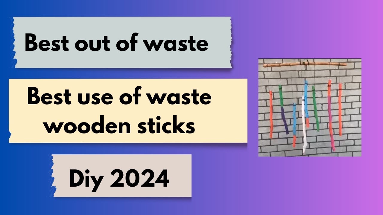 Best out of waste | Best use of waste wooden sticks | Like and ...