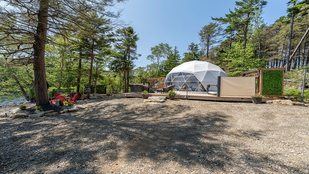 Cozy Point Retreat (Luxury Glamping Dome In Nova Scotia) - YouTube