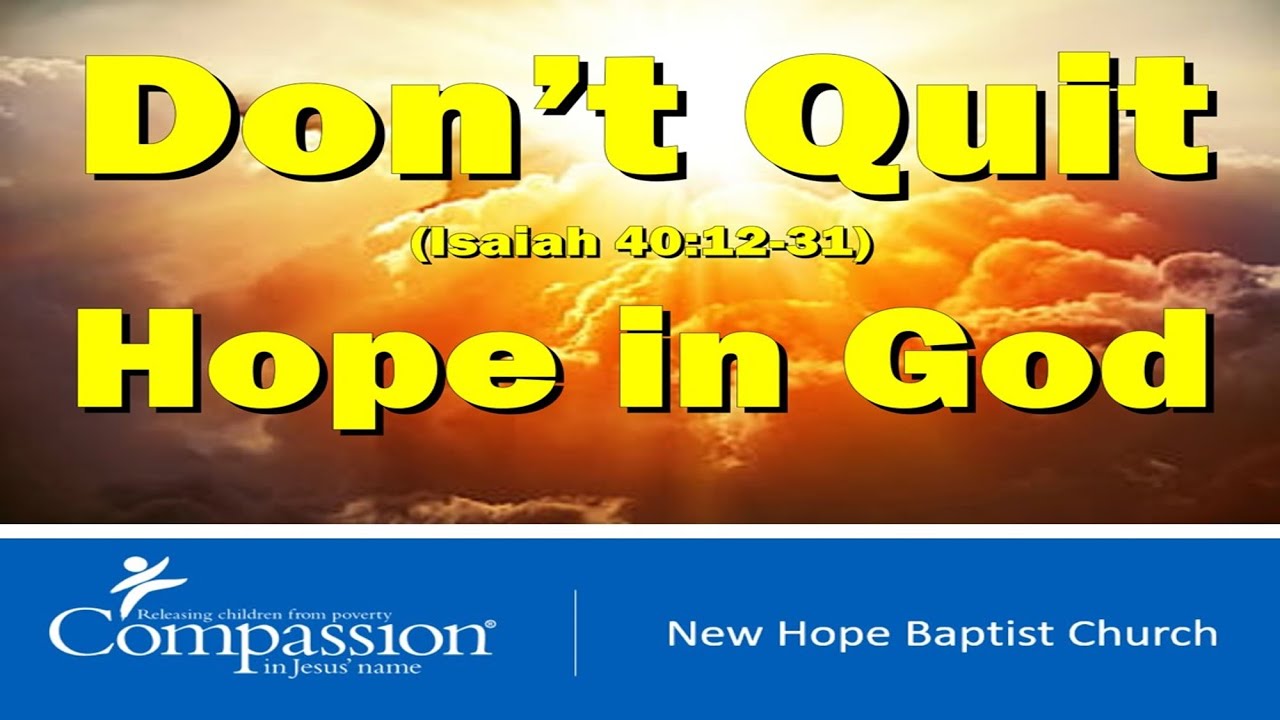 NEW HOPE Sunday Sermon 22 01 2023 - YouTube