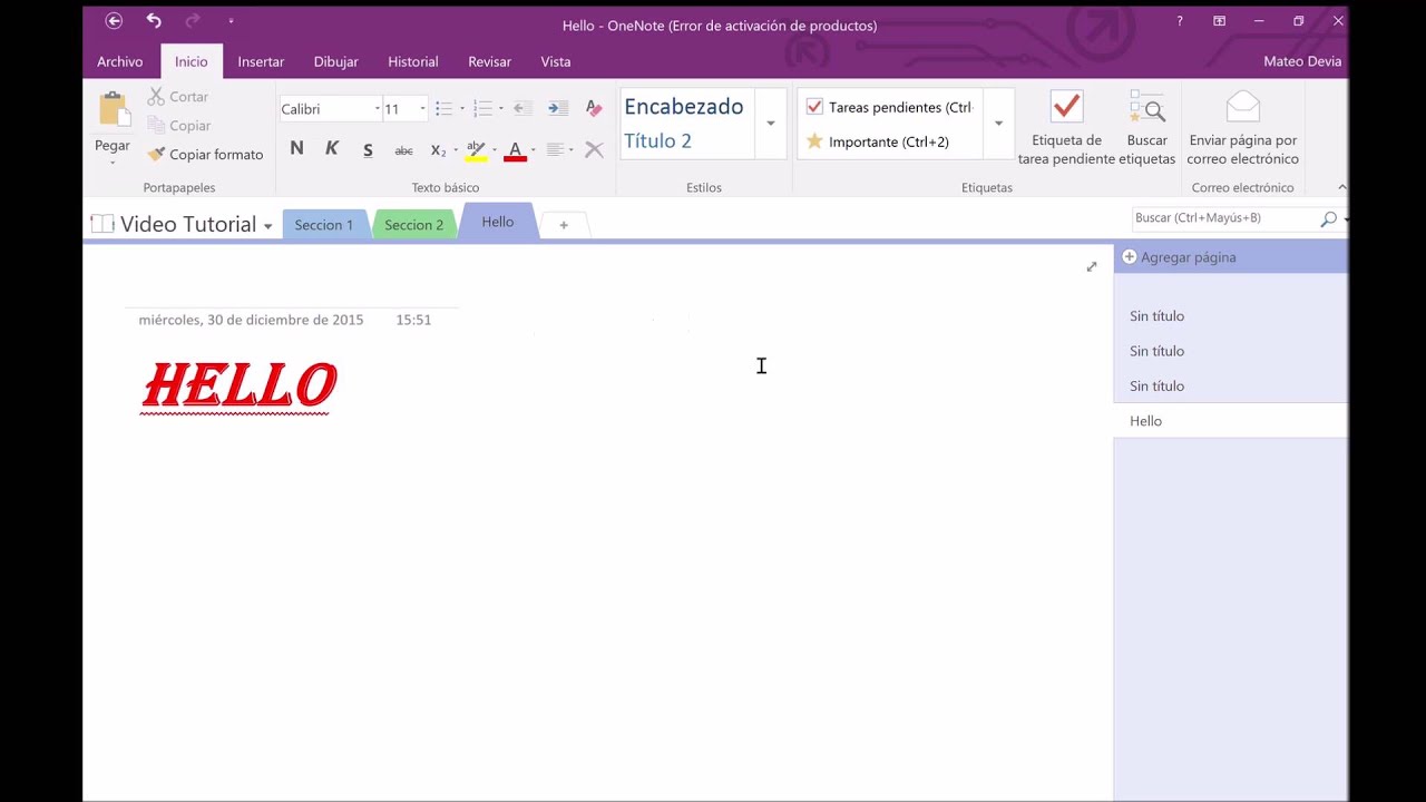How to Use OneNote for School Tutorial - Lesson 3: The Start Menu - YouTube