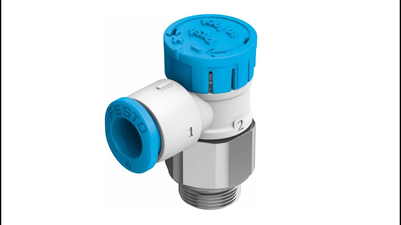 Festo VFOE Flow Control Valve - YouTube