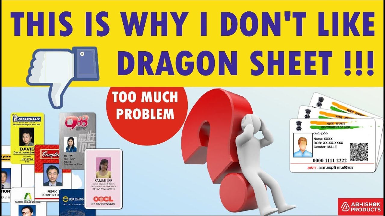 🐉 Problems Of Dragon Sheet in Making PVC ID Cards, Colour Fading ...