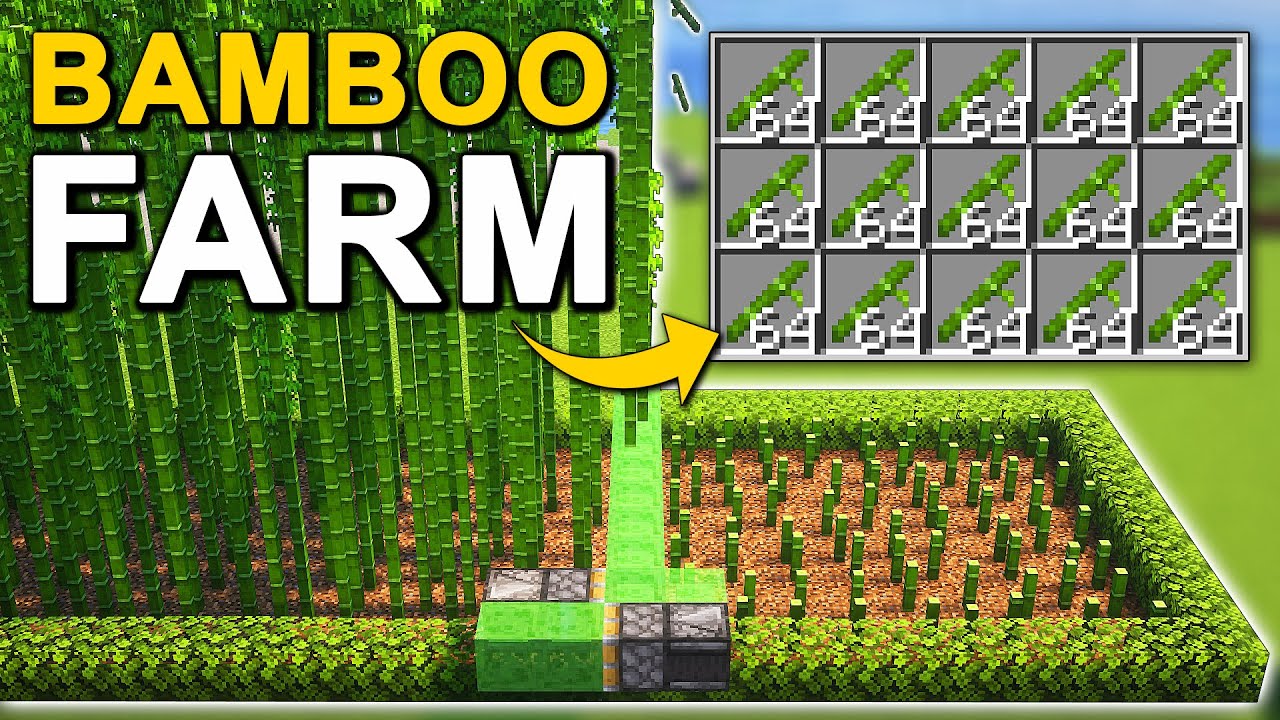 The BEST Flying Machine Bamboo Farm in Minecraft 1.21+ (Tutorial) - YouTube