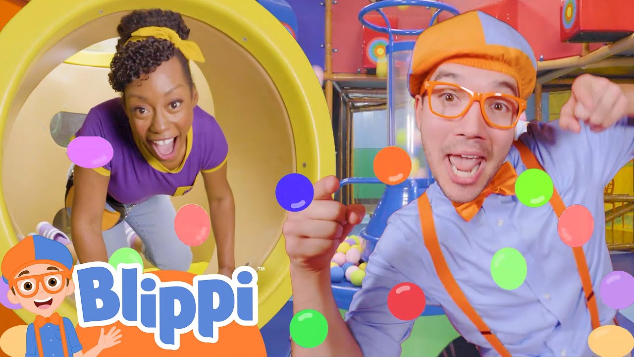 Blippi's Rainbow Color Indoor Playground Song! | Blippi - Learn Colors ...