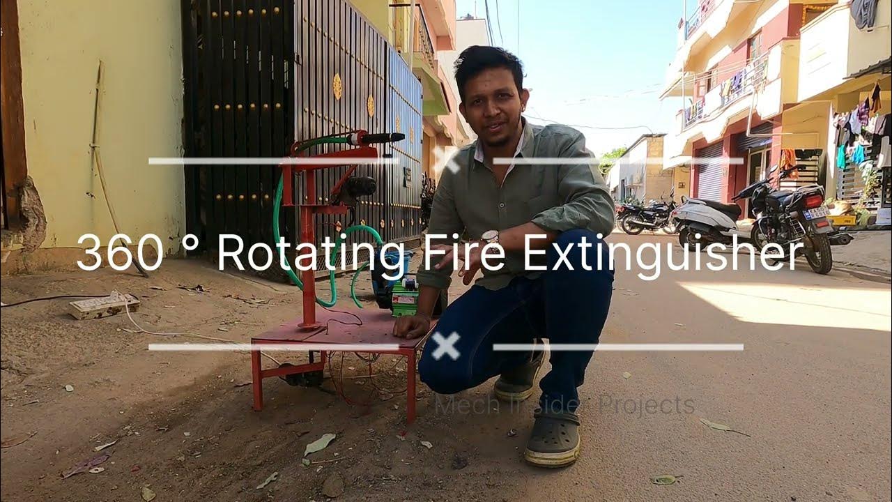 360 Degree Rotating Fire Projection system Extinguisher Wireless - YouTube