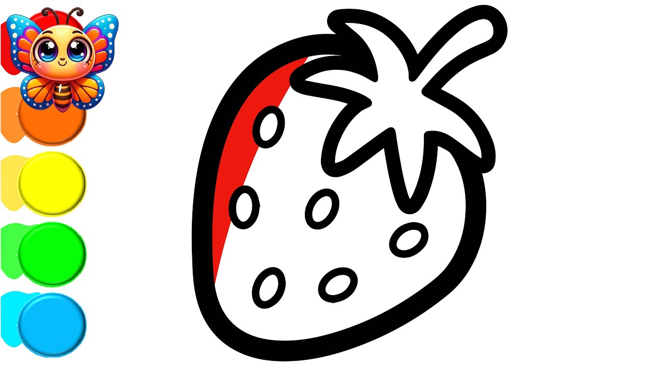 How To Draw a Delicious Strawberry || Easy Step by Step Tutorial - YouTube