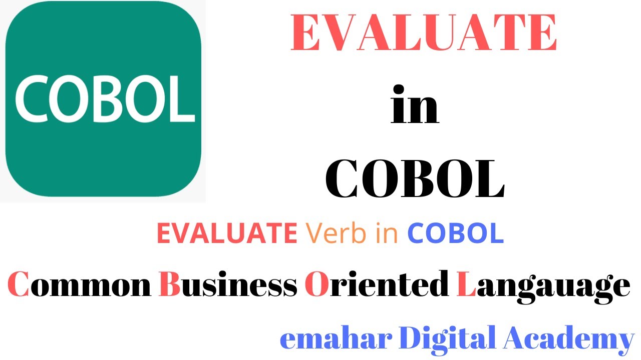 EVALUATE Verb |COBOL - YouTube