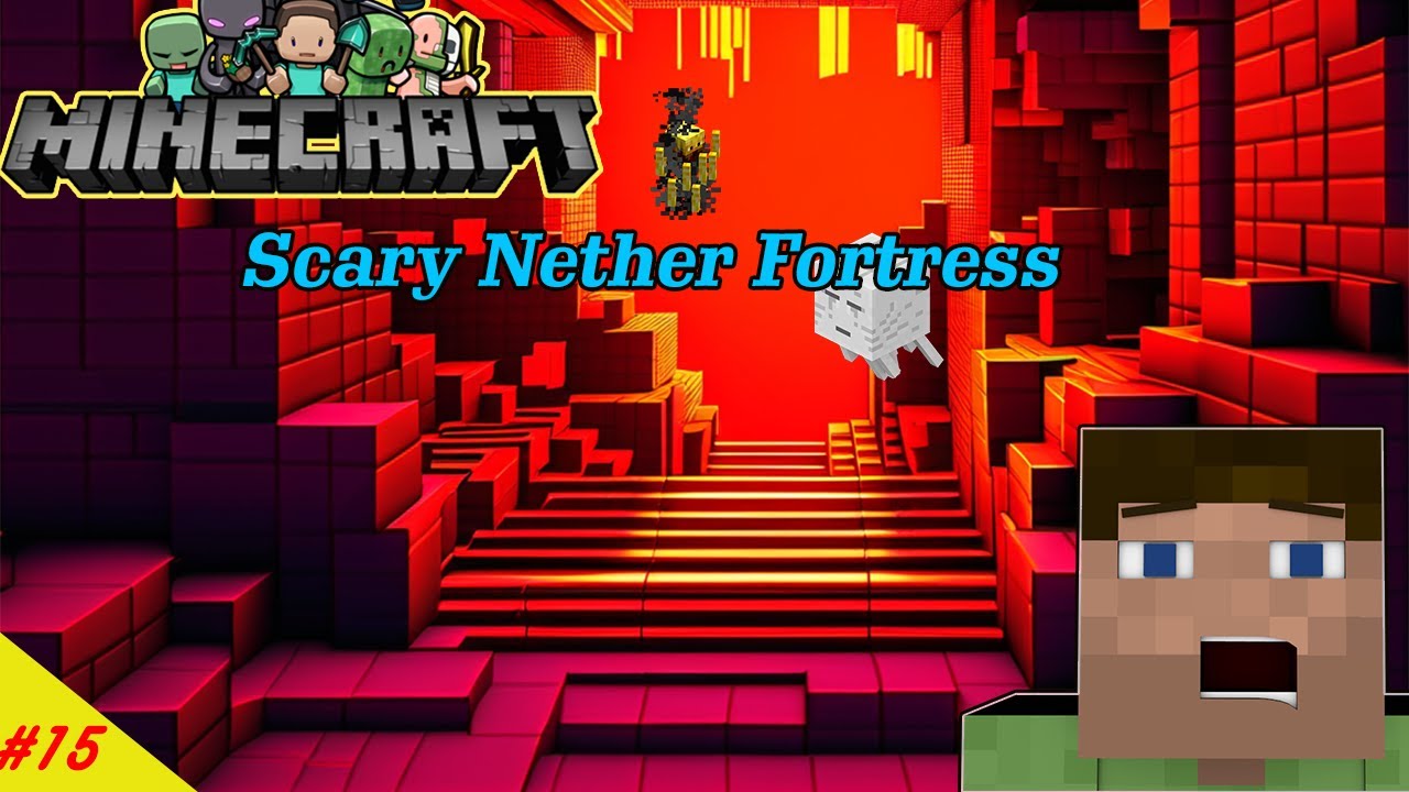 I found a nether fortress, it's so scary | Minecraft Survival Gameplay ...