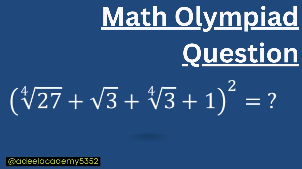 Math Olympiad Question - 1 || International Mathematical Olympiad ...
