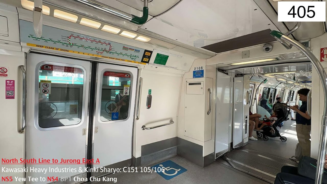 ⁴ᴷ [Going home time] SMRT Trains, NSL Train Ride [Yew Tee → CCK ...