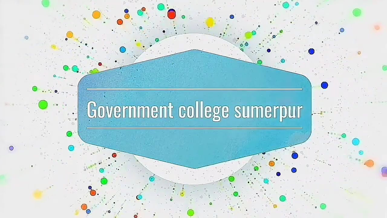 Government college sumerpur - YouTube