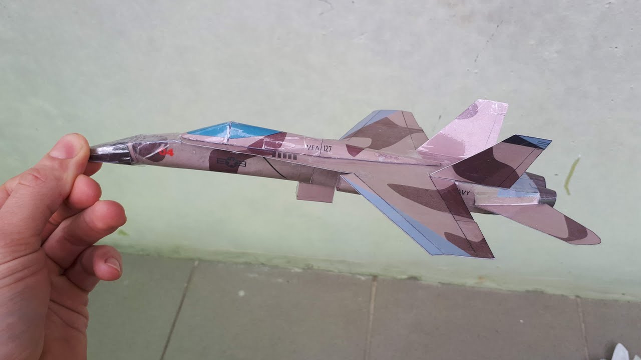 F/A-18 paper 3D model tutorial - YouTube
