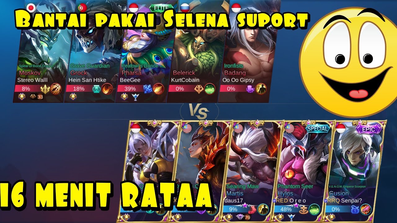 KETEMU RRQ DAN MANTAN EVOS OREO PAKAI SELENA SUPORT BANTAI!! - YouTube