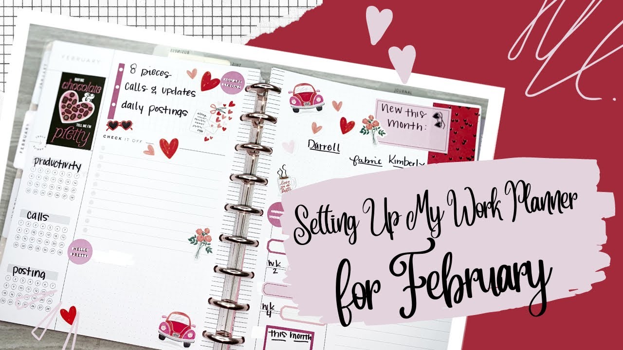Setting Up My Work Planner For February//Combining a Dashboard Layout ...