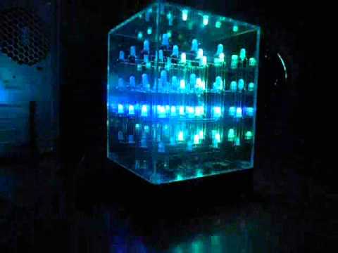 Hypnocube Animated LED Cube in use with WQ choons - YouTube