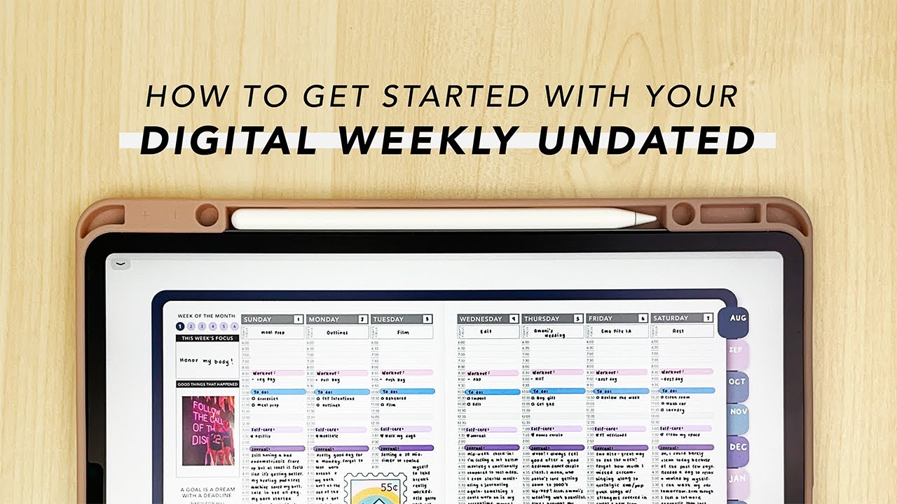 How To Get Started 2.0 Digital Weekly Undated Planner - YouTube
