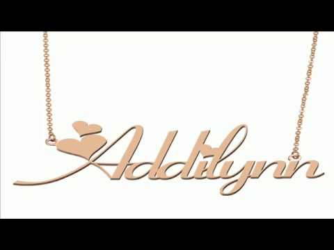 custom Addilynn name necklaces custom name necklaces - YouTube