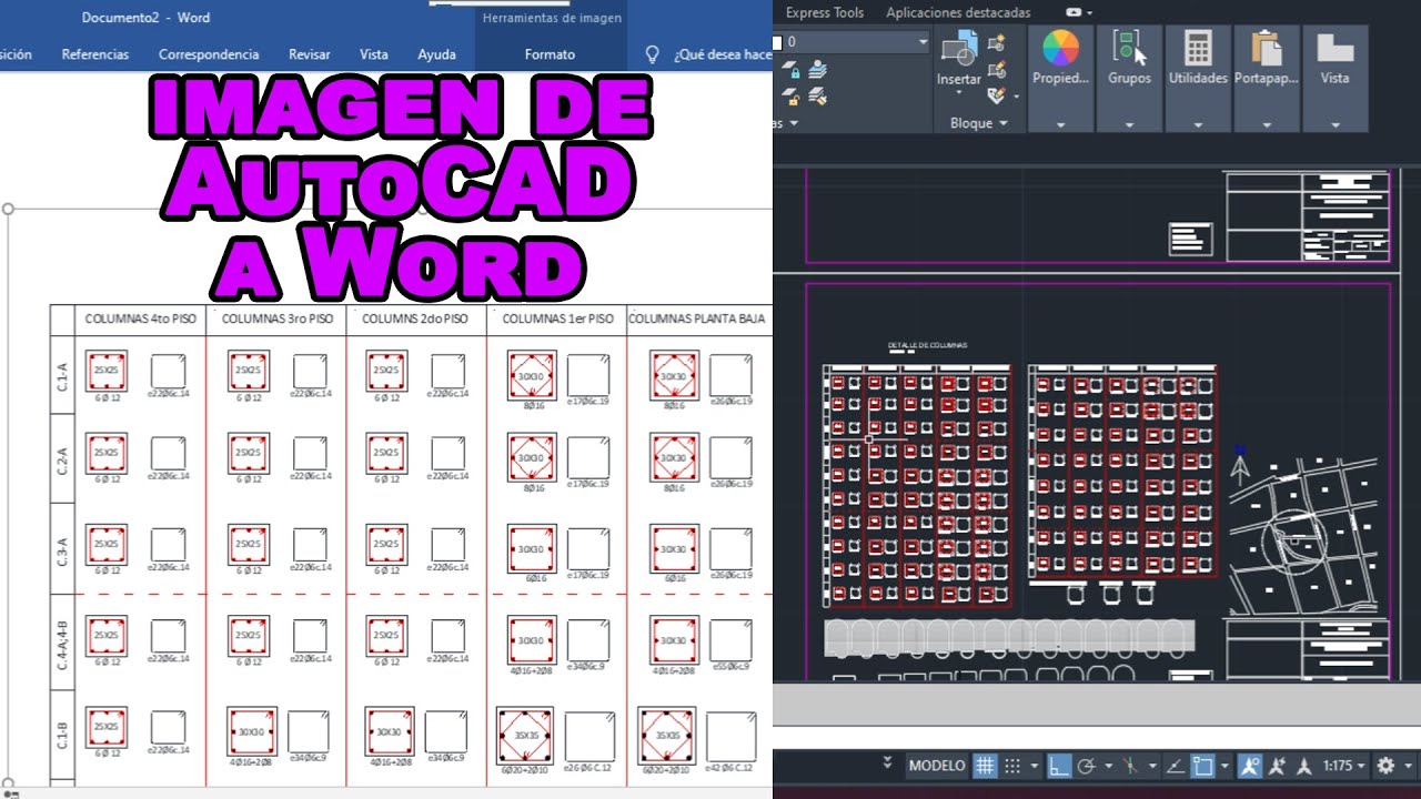 Como copiar una imagen de AutoCAD a Word CON MUY BUENA RESOLUCION 👌 ...